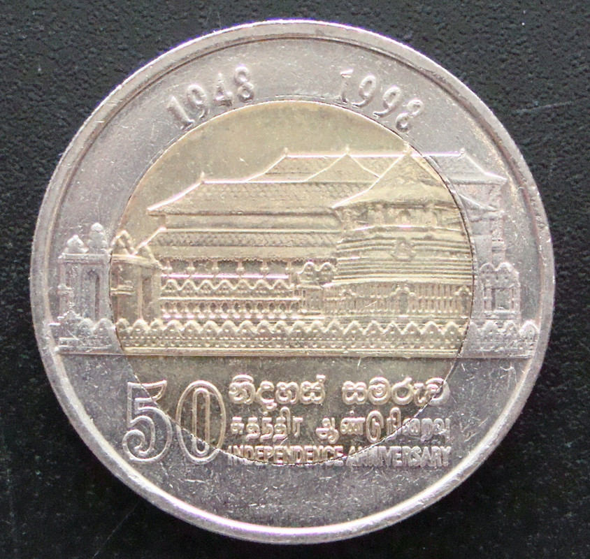 10 Rupias. Sri Lanka (1998) 50º Aniversario de la independencia