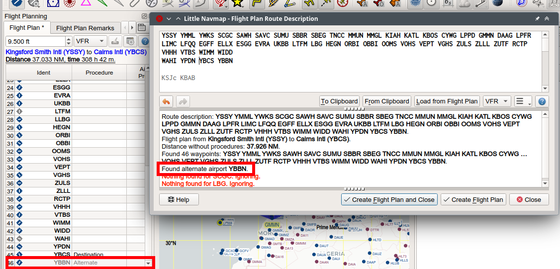 World Flight plan - strange corruption - Little Navmap | Little Navconnect | Little Logbook ...