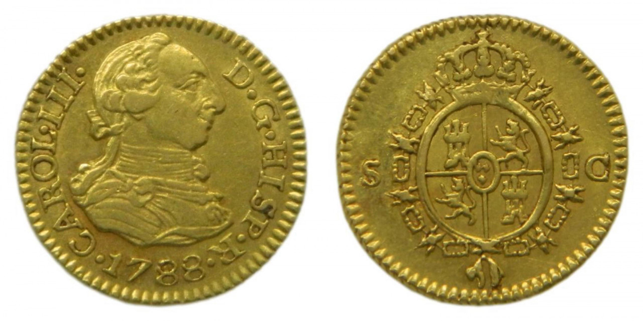 Medio Escudo de Carlos III 1788 Sevilla C