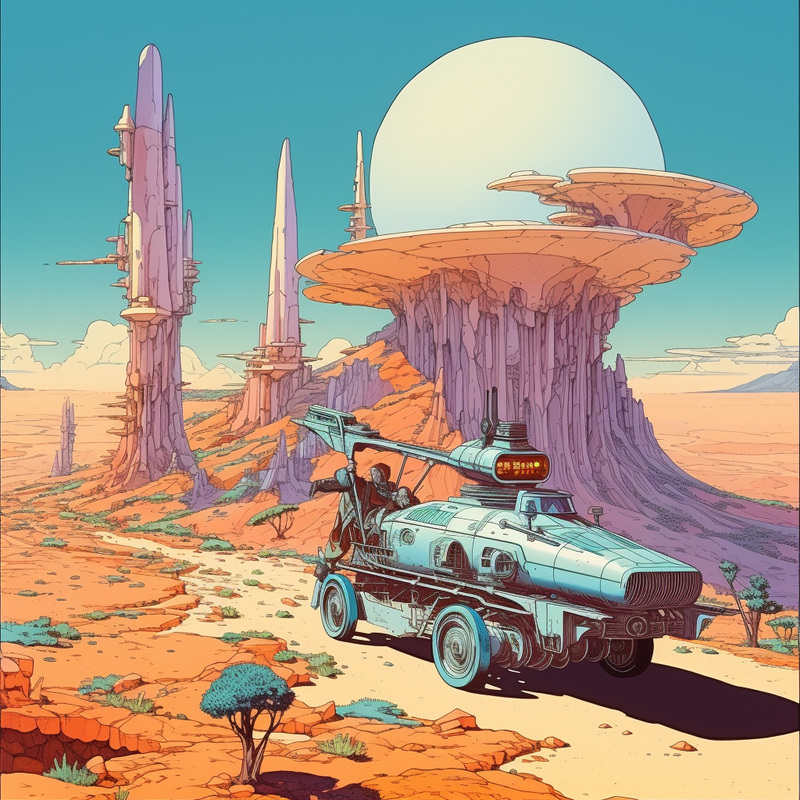 giobbito in the style of Moebius near the oocean introducing a 4ed50f32 ...
