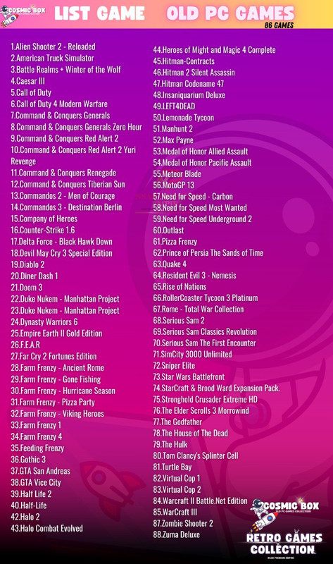 COSMIC BOX LIST GAME — Postimages