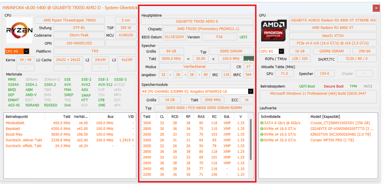 Threadripper 7970x - faster ram you're running : r/threadripper