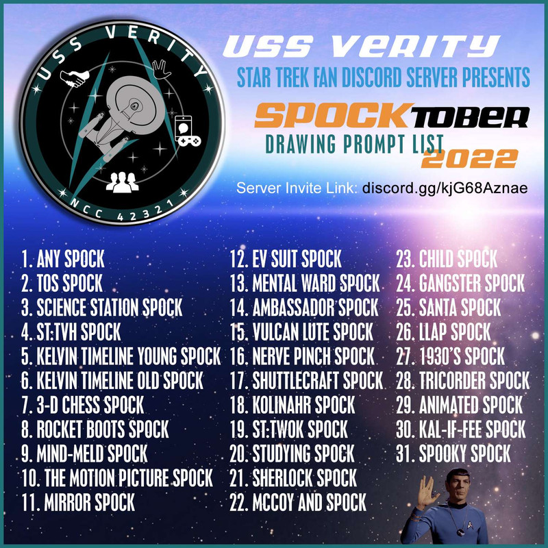Spocktober special event [on a great Discord server] : r/startrek