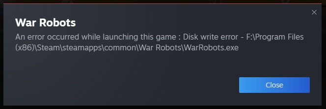when ever i tried to play war robots, i always get this error message, https://i.postimg.cc ...
