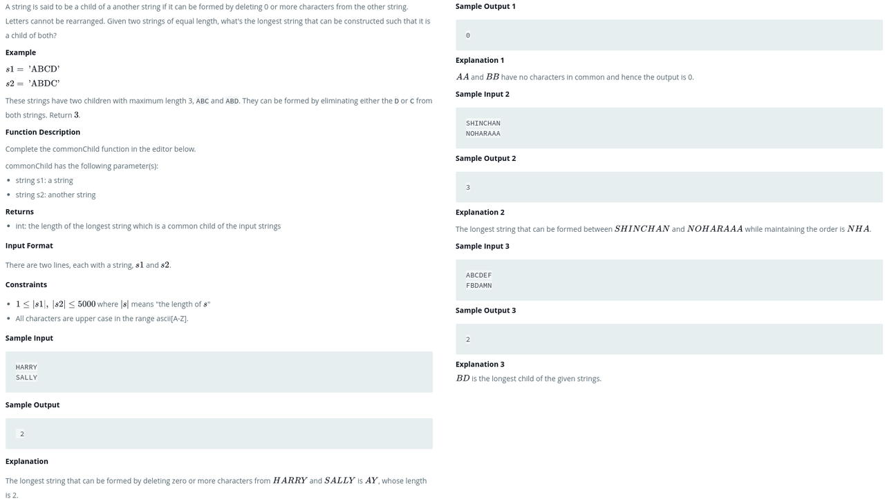 Python No Solution Works For Longest Common Subsequence Problem Stack Overflow