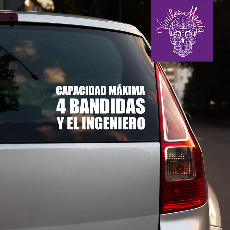 Frase para el auto - "Capacidad máxima..." | VinilosMania