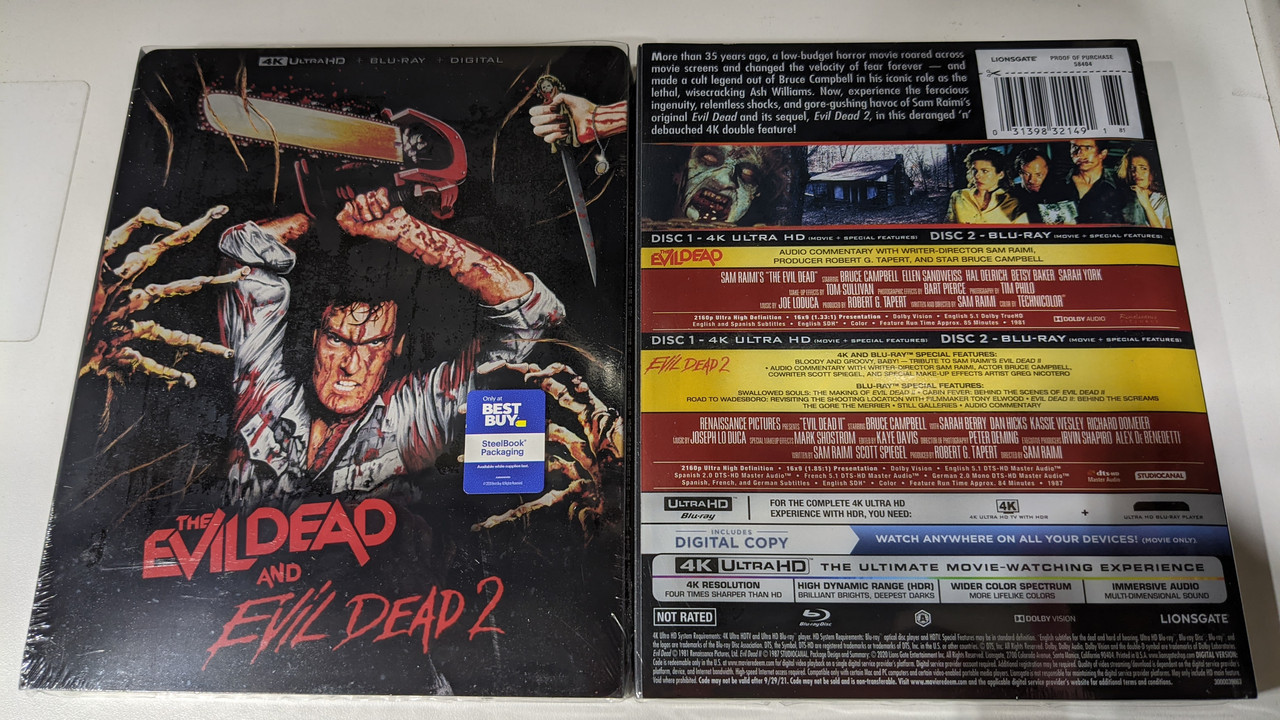 Evil Dead 1 & 2 Steelbook : r/boutiquebluray