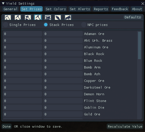 Addons/Yield: An Ashita v3 addon that allows you to track and edit gathering metrics within a ...