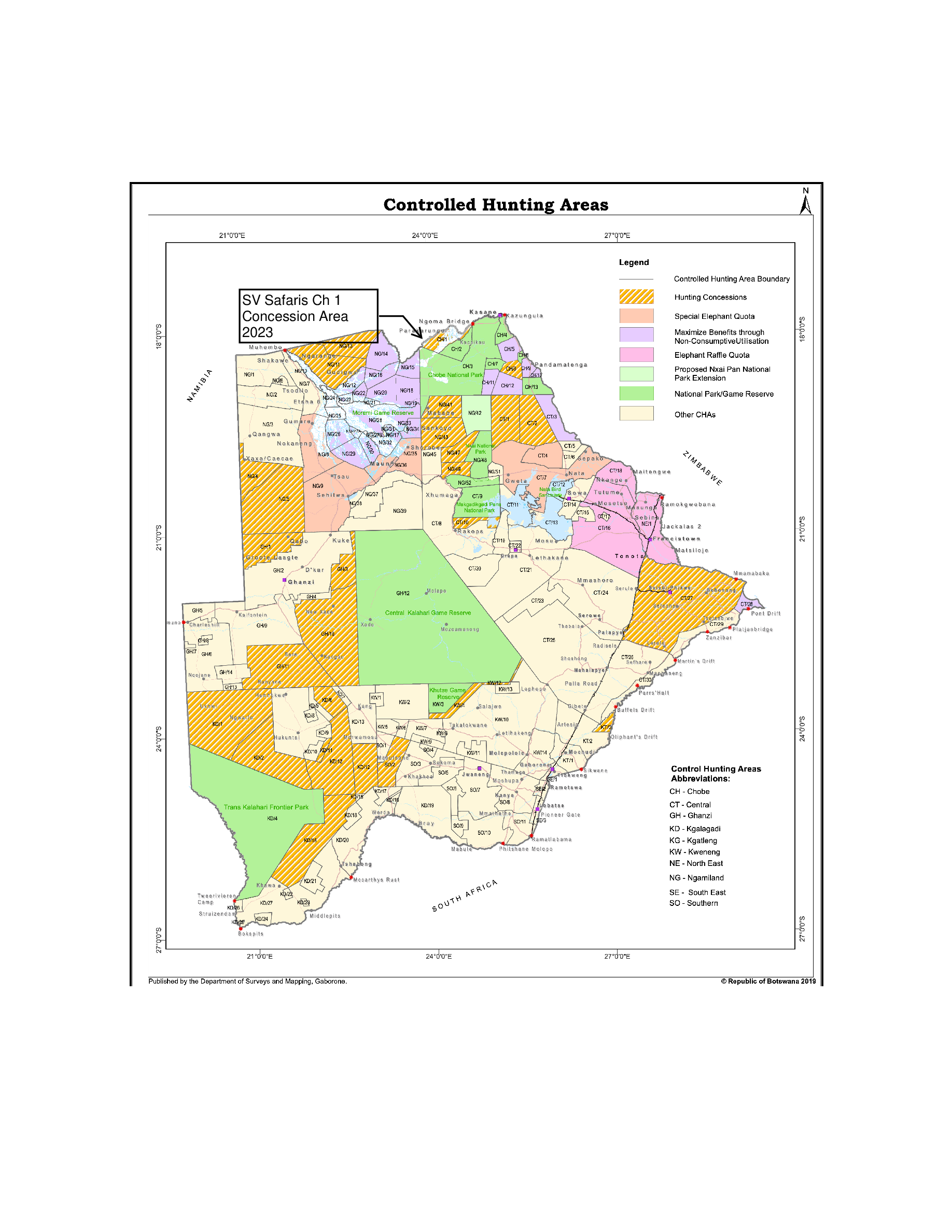 Botswana CH 1 Area — Postimages