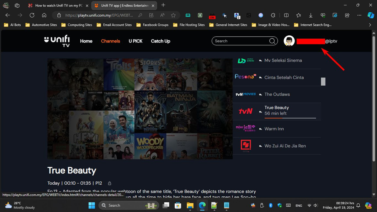 How to watch Unifi TV on my PC browser?