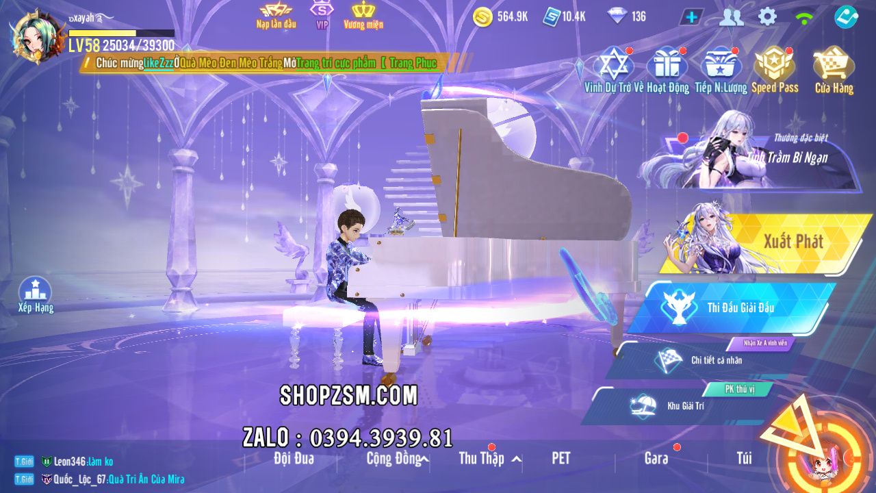 Tài khoản Zing Speed Mobile