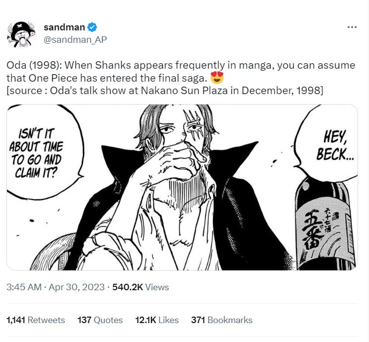 Oda Sebut Petunjuk Arc Final One Piece 25 Tahun Lalu! - Greenscene