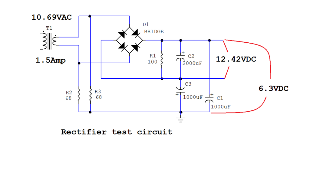 Confusing DC filament circuit