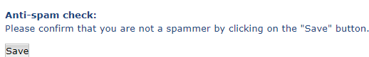 Anti spam check