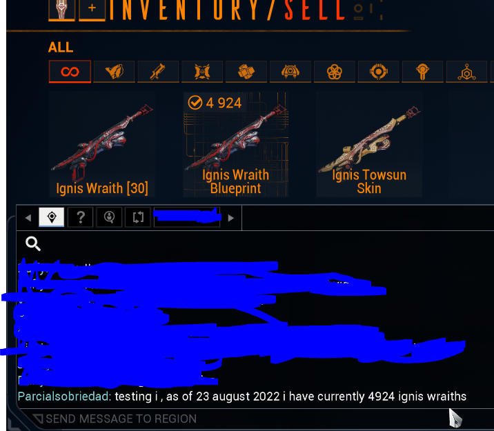 WTS Ignis Wraith (-rare railjack reward-) FREE or WTT for [ammo drum ...