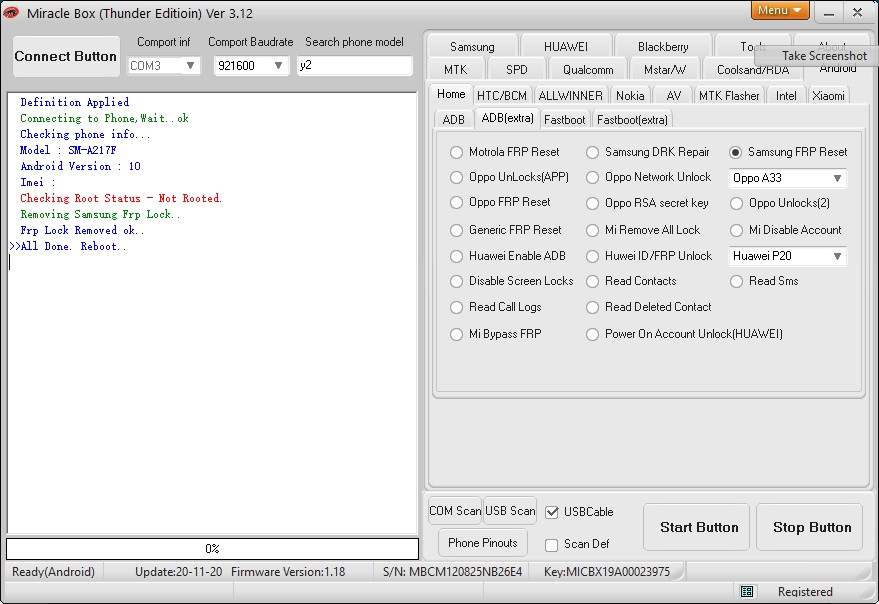 samsung a21s FRP REMOVE DONE BY MIRACLE THUNDER (Success) - GSM-Forum
