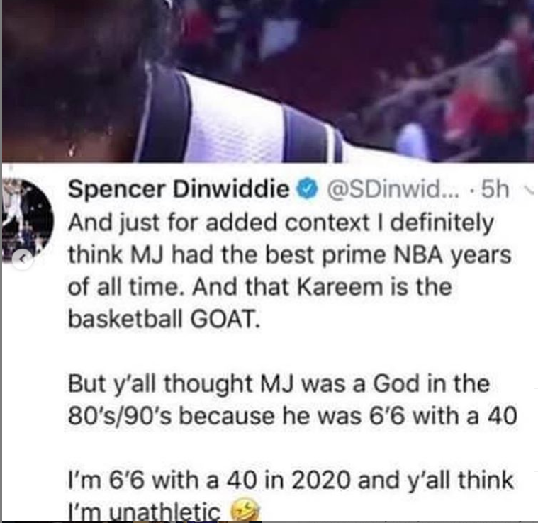 Yall thot MJ was god in the 90s because he had a 40 inch vert and was 6 ...