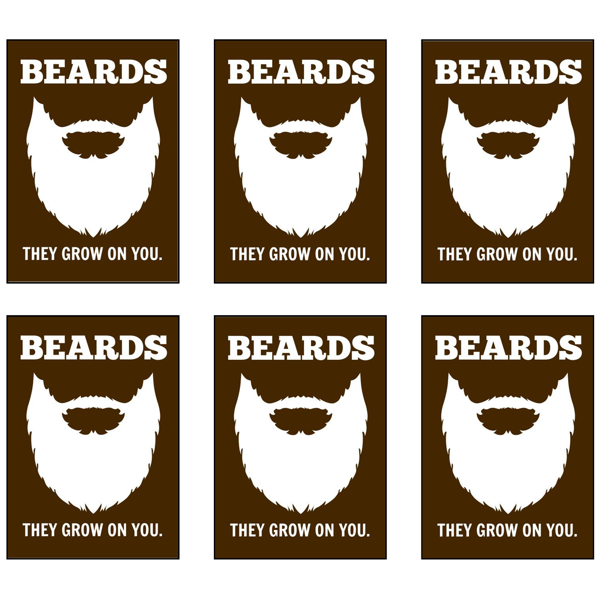 BEARD GROW ON YOU POSTCARD — Postimages