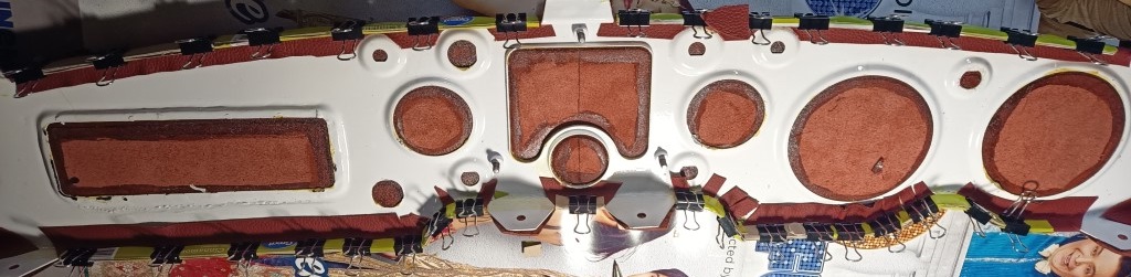 Wrapped my dashboard in leather. What a transformation! (lots of photos ...