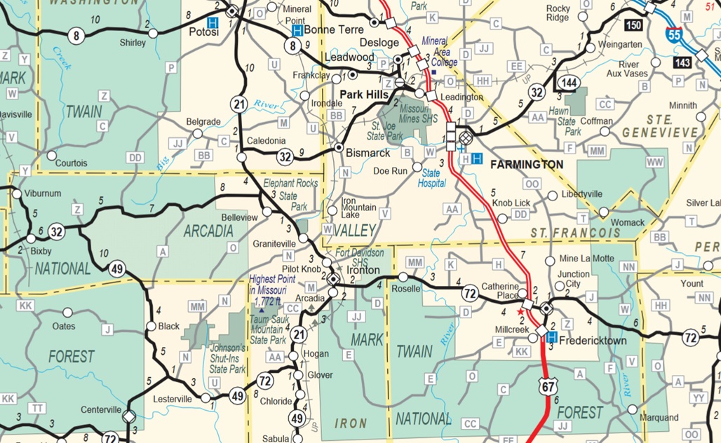 Highways that end real close to other routes