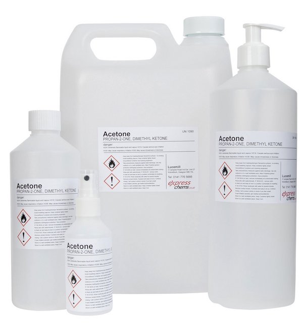 Acetone 99.5% PURE High Strength Acrylic Nail Gel Polish Remover ...