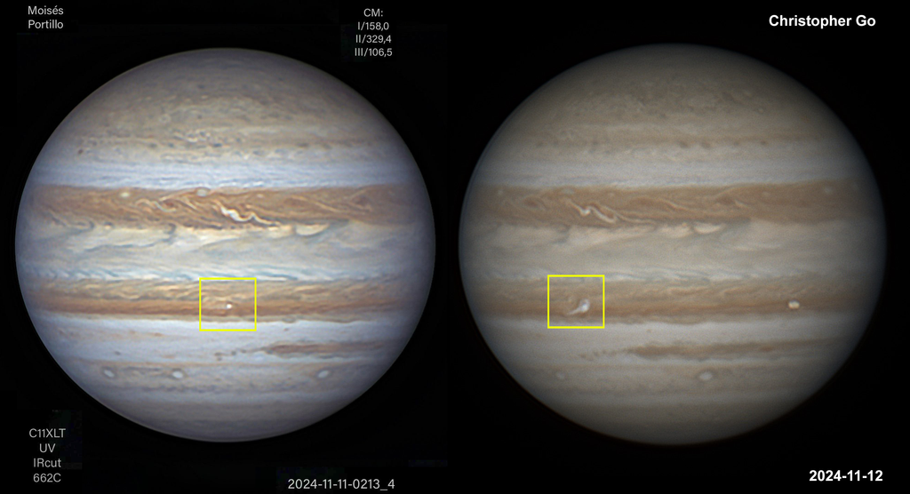 Júpiter: Perturbación en Banda Ecuatorial Sur SEB. (nov.2024).