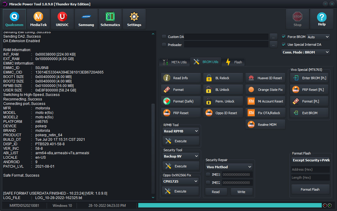 Motorola Moto E6S Pattern Unlock Done By Miracle Power Tool 1.0.9 - GSM ...