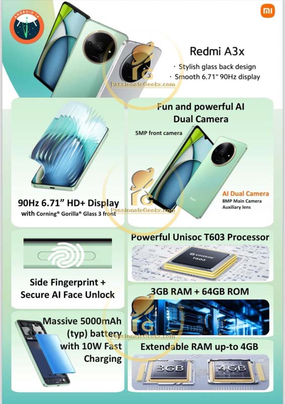 Redmi A3x: El nuevo smartphone de gama de entrada de Xiaomi