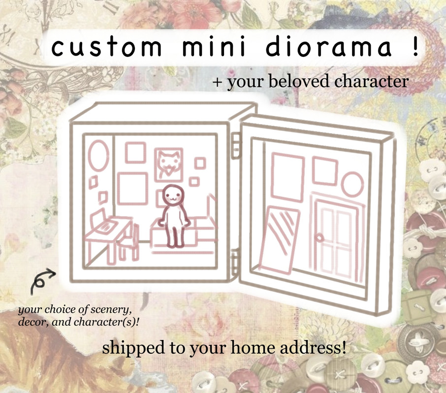 CUSTOM mini character diorama !! 15$ on Toyhouse
