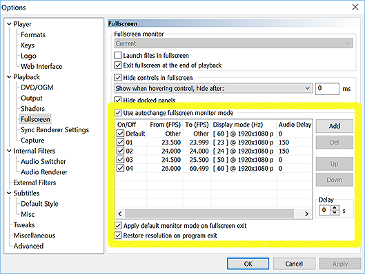 [Feature Request] Fine control of automatic refresh rate selection ...