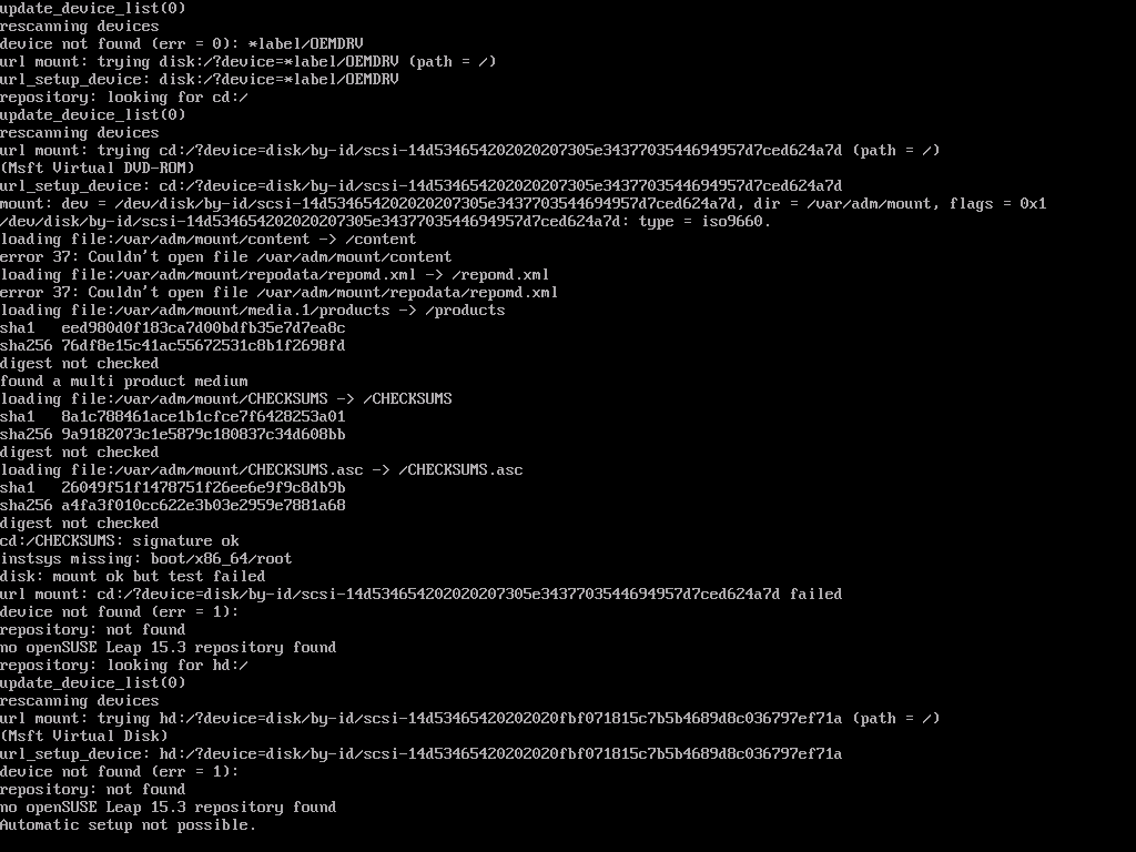 Problem installing OpenSUSE Leap 15.3 as virtual machine : r/openSUSE
