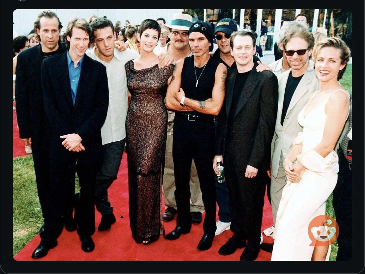 The cast (director/producer too) of Armageddon at the premiere in 1998 ...