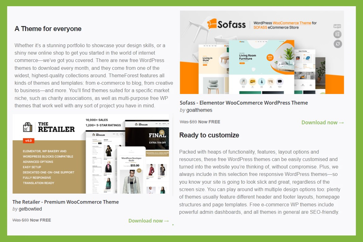 2024 Themeforest 《11月份》2款免費 Wordpress 佈景主題 Sofass & The Retailer | 豬油拌飯 ...