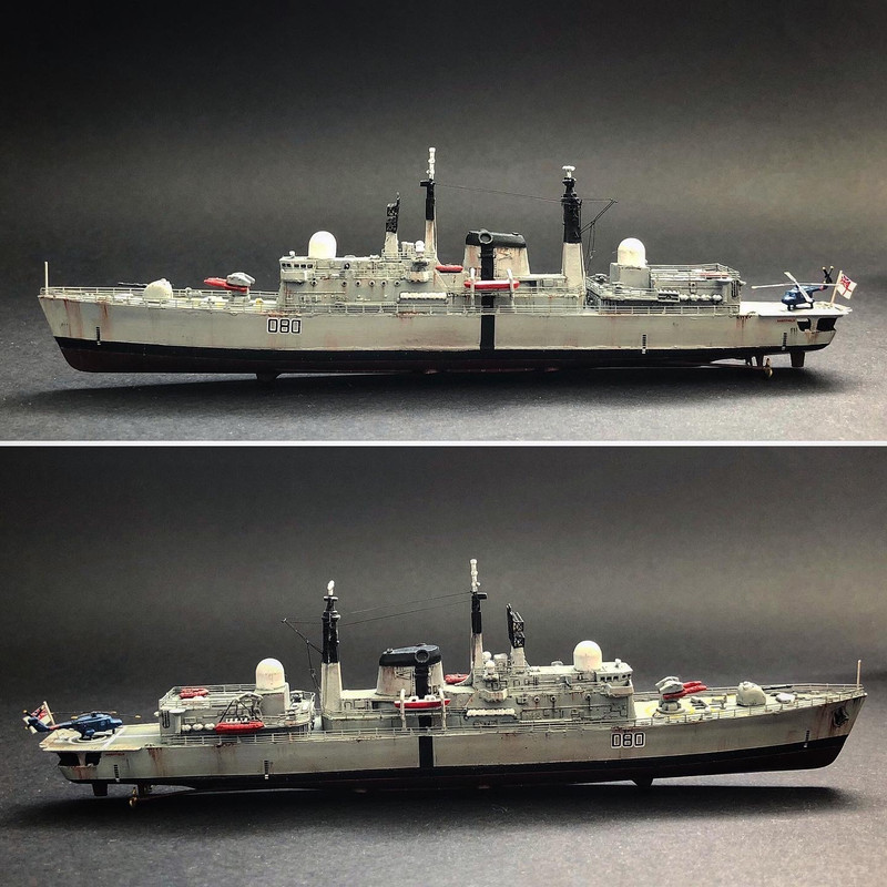 Cyber Hobby 1/700 HMS Sheffield Type 42 destroyer. - Ready for ...