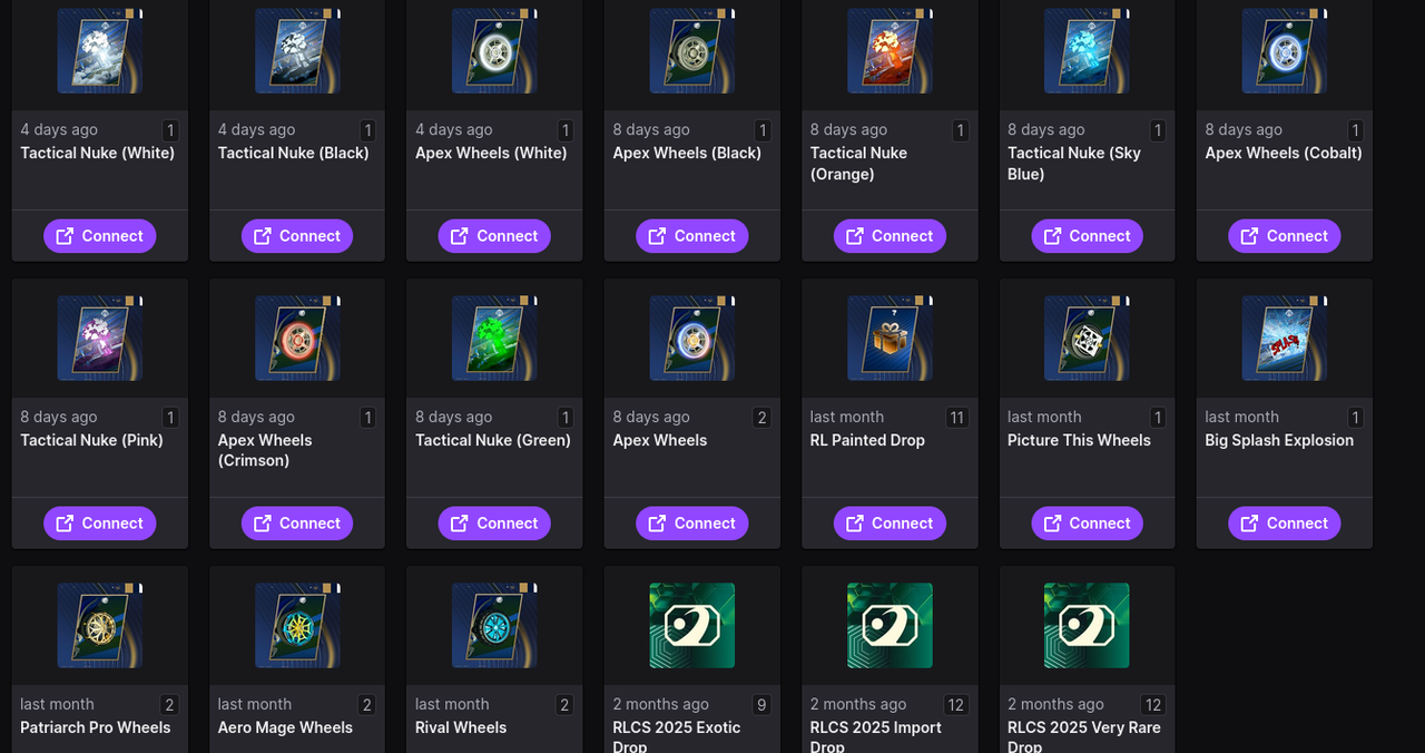 Buy [TWITCH DROPS] • 88 ITEMS | RLCS 2025 | Champions Road 2025 • from ...