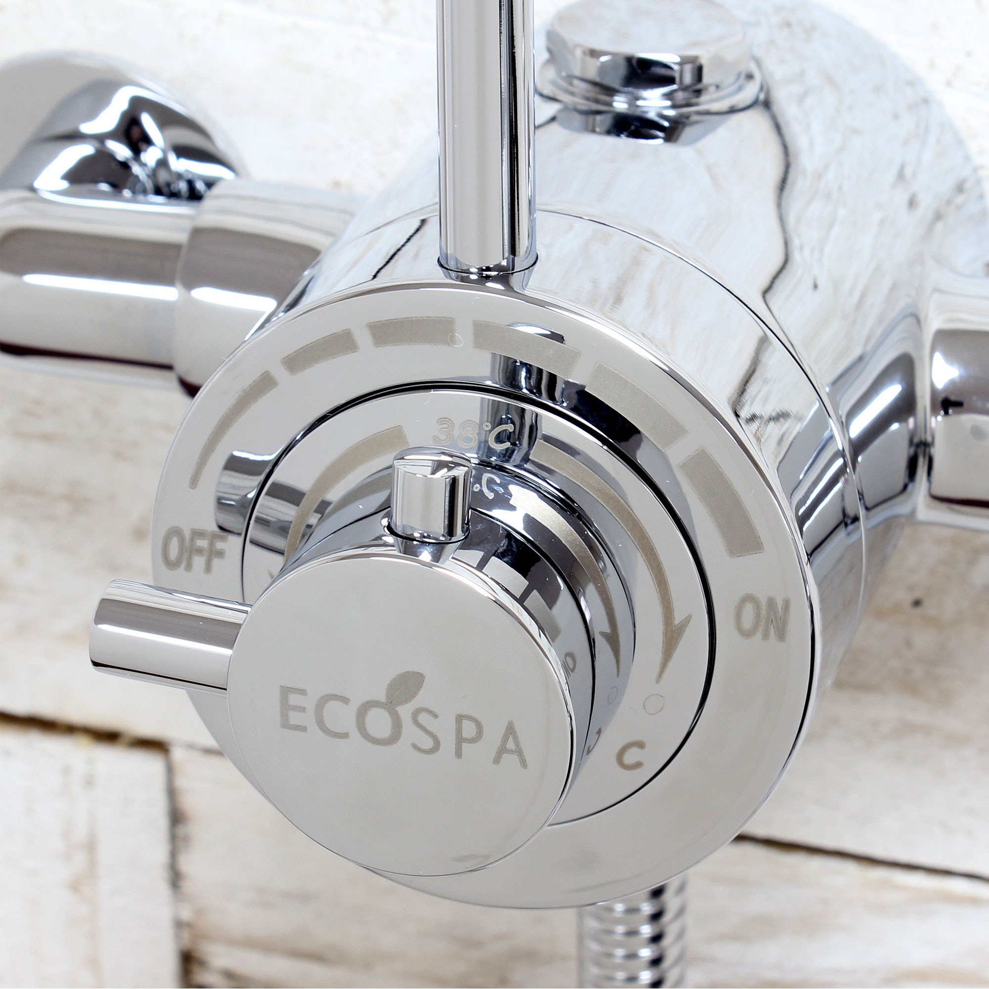 THERMOSTATIC CONCENTRIC EXPOSED Shower Mixer Valve Chrome 1 Outlet Twin ...