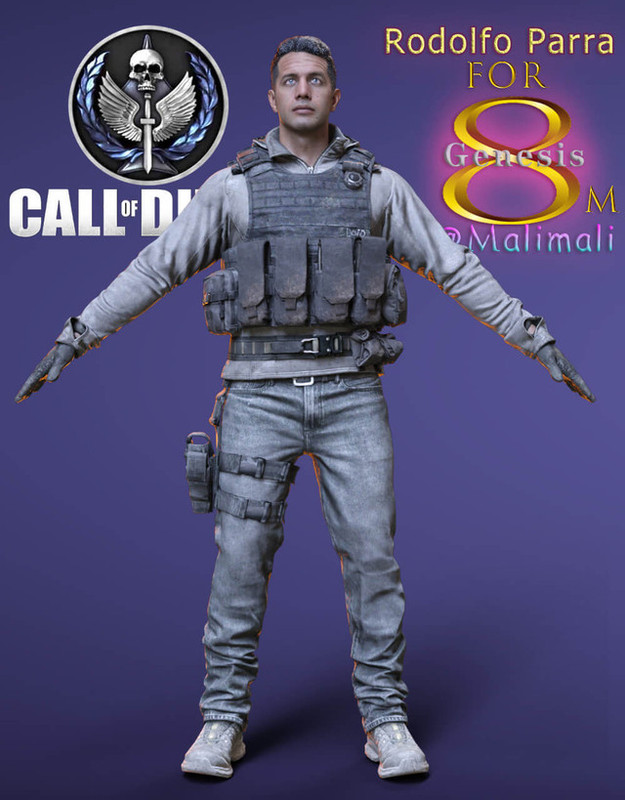 COD Rodolfo Parra For G8M 2025 - Free Daz 3D Models