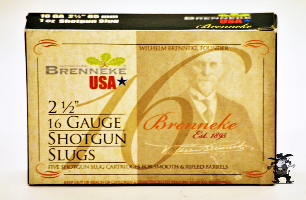BRENNEKE 16 GA / 2½" Original 1oz 417g Slug Smooth & Rifled Bore Slugs ...