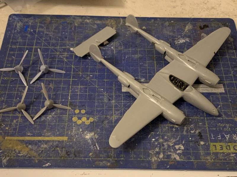 AdrianMF’s Airfix P-38Hs - Beautiful Lass finished - The Fork-tailed ...