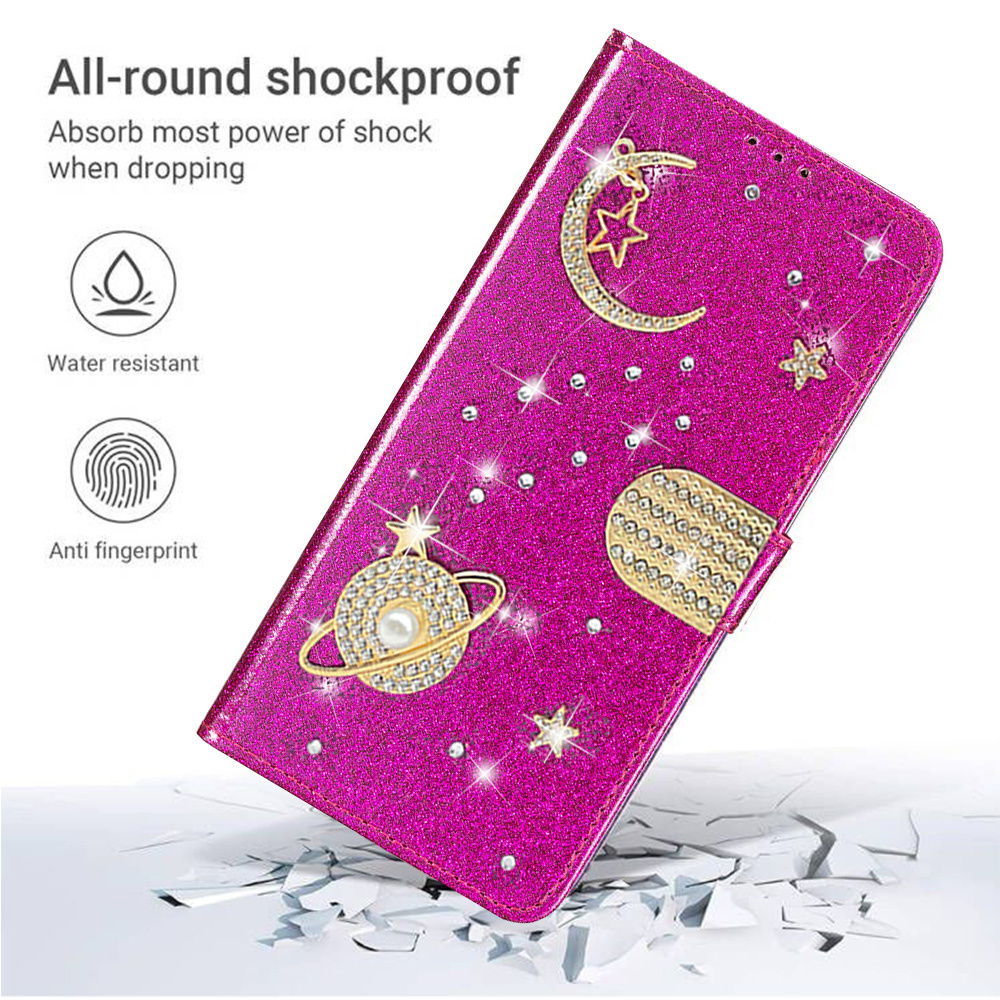 ROSE RED GLITTER WALLET CASE 3 — Postimages