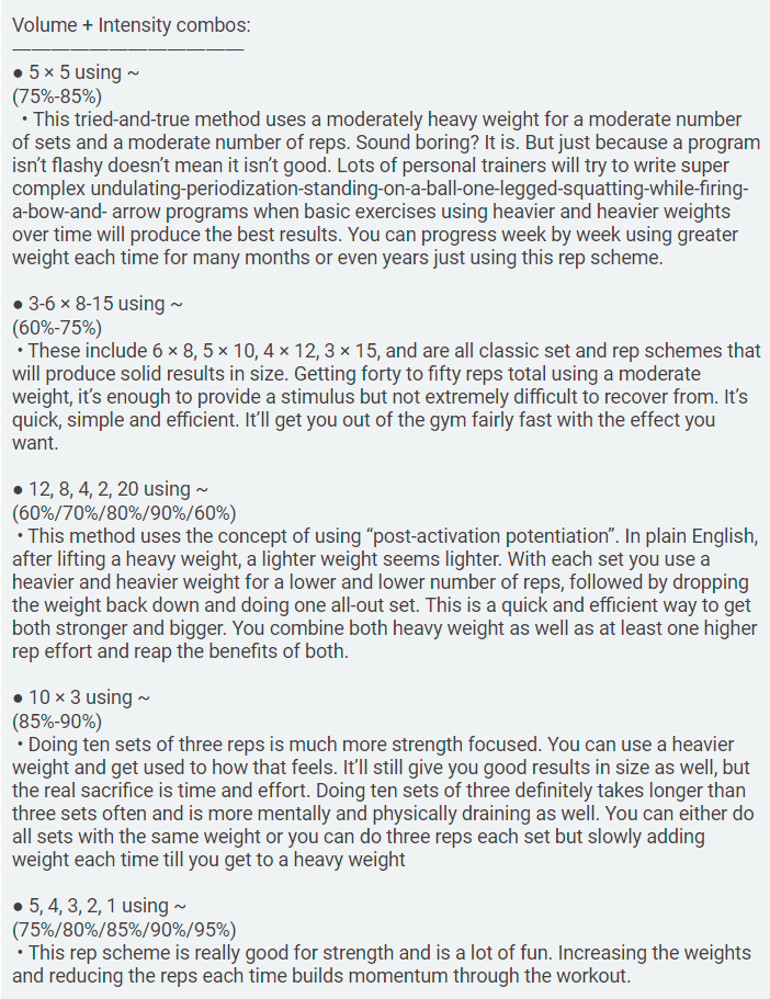 Volume Intensity combos — Postimages