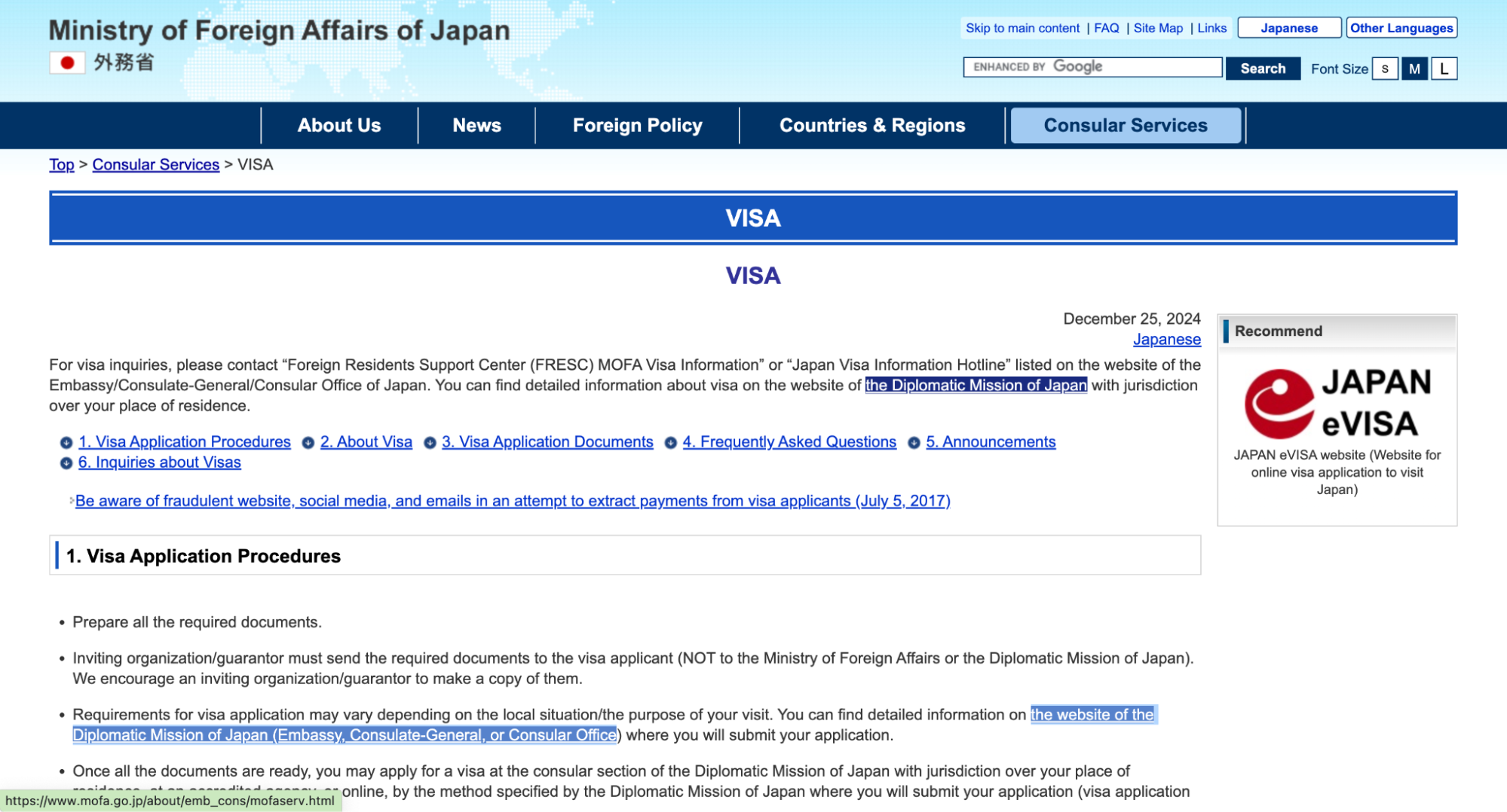 Japan Visa Application Online Step by Step - Visa
