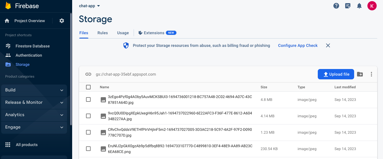 Firebase Storage — Postimages