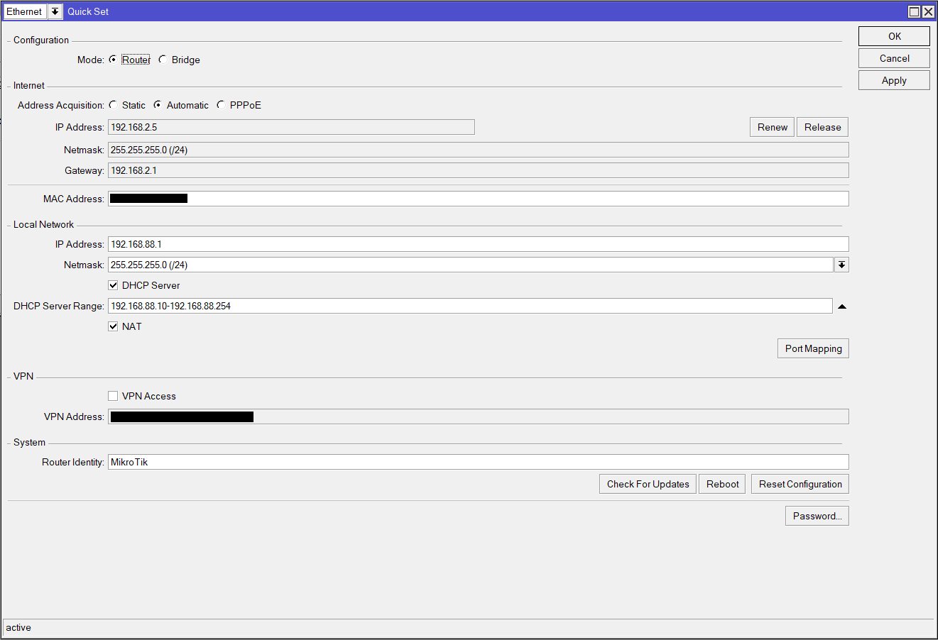 Mikrotik Quick Set — Postimages