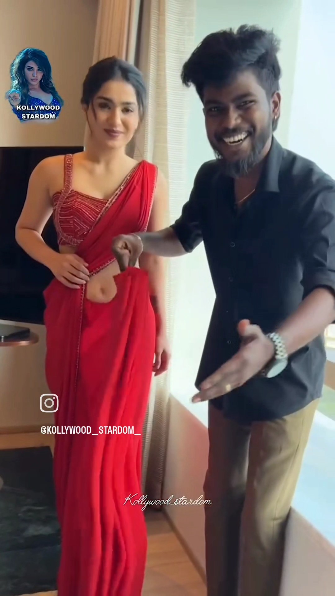 Sanya iyaappan hot open navel in red costume mp4 snapshot 00 13 259 — Postimages