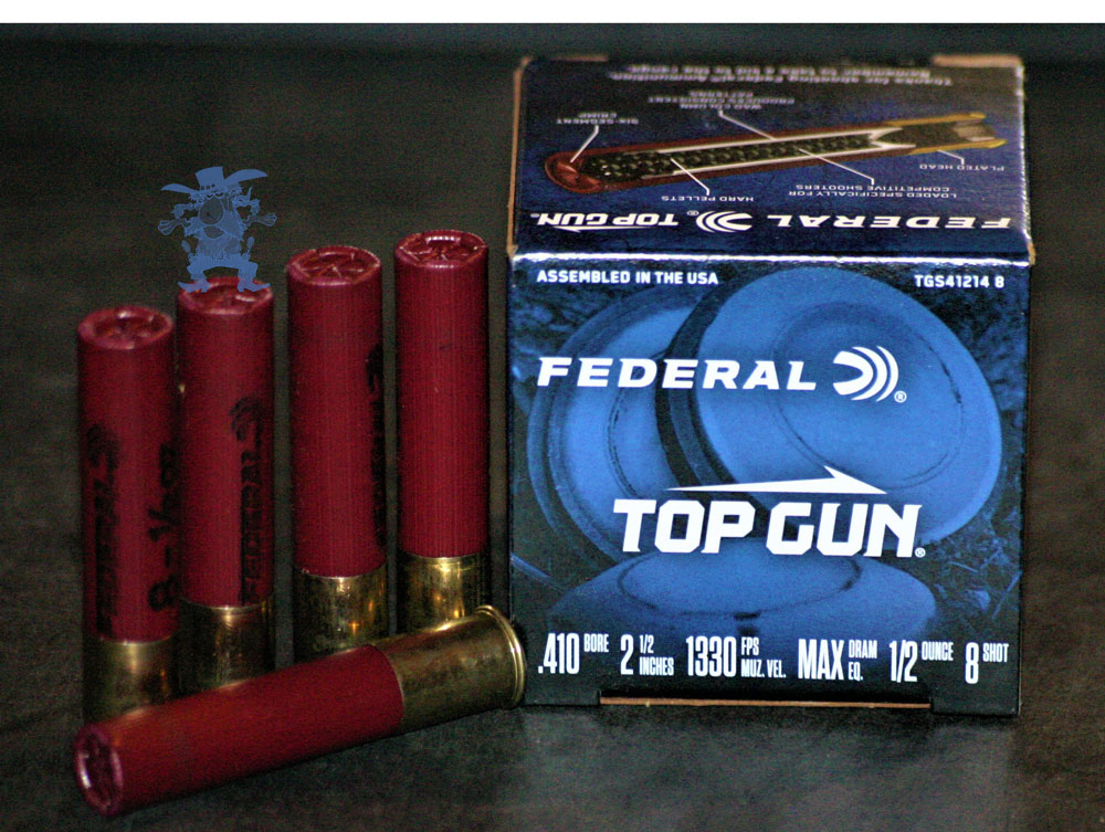 410 FEDERAL TOP GUN SHOTSHELLS No8 2.5" 1330FPS No 8 25 Rounds ...