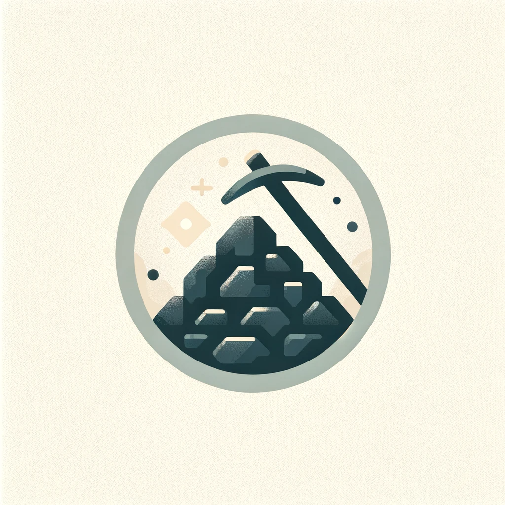 DALL E 2023 12 12 09 14 39 A calm and subdued icon representing the basic skill level in coal ...