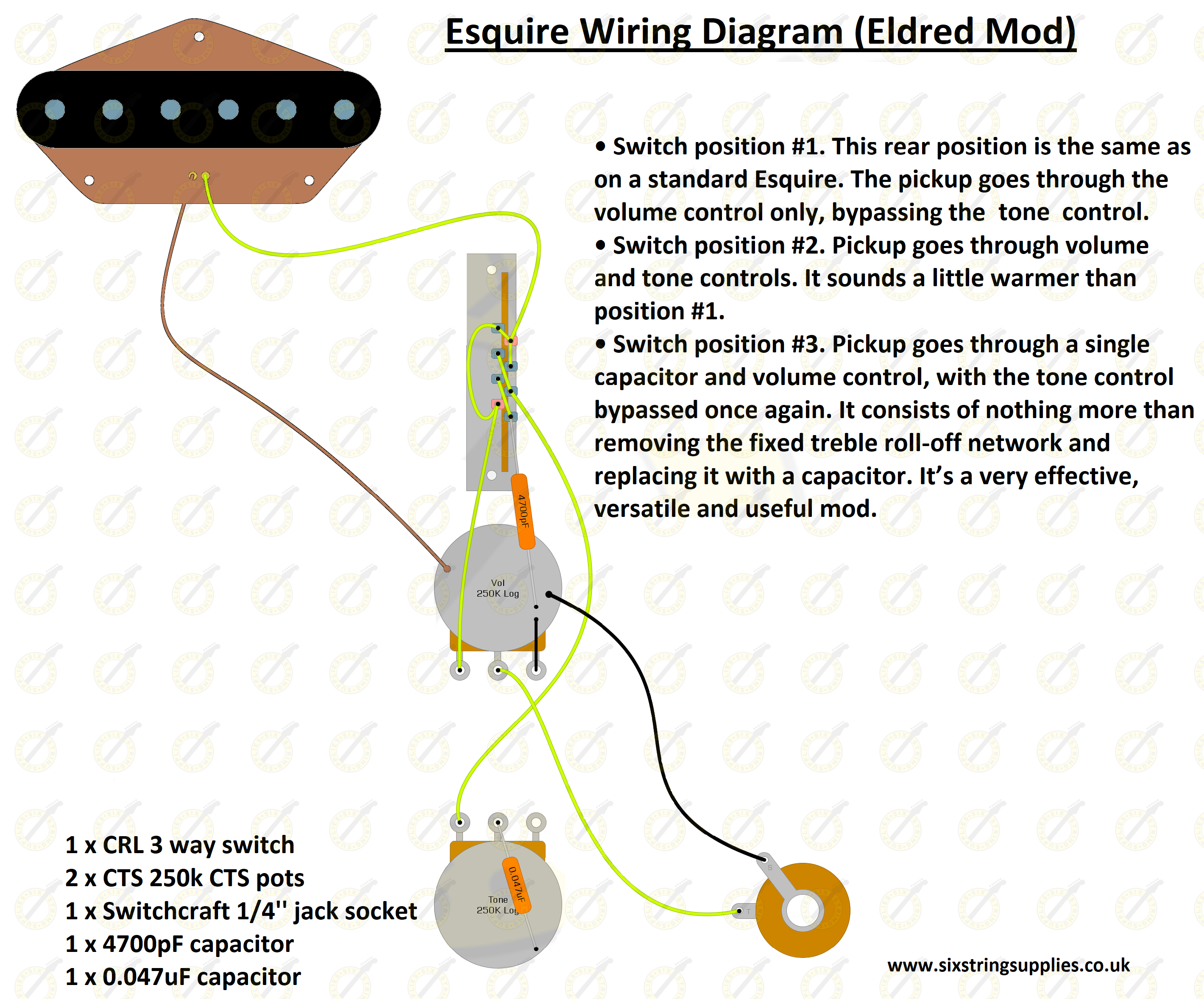 Original Fender Esquire Wiring Diagram