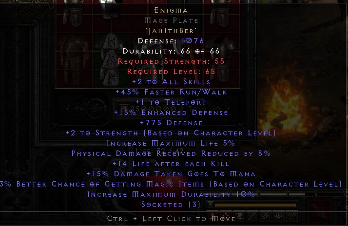 Perfect Enigma 15ed/10dur 775 Def Mp Mage Plate - Topic - d2jsp