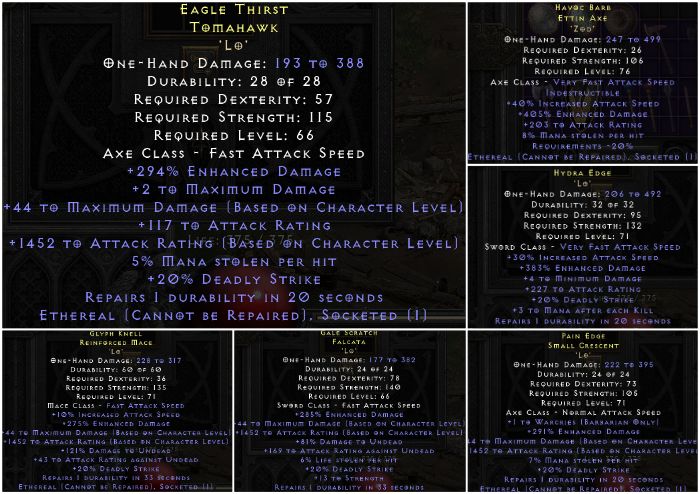 Gm Weapons For Sell - Topic - d2jsp